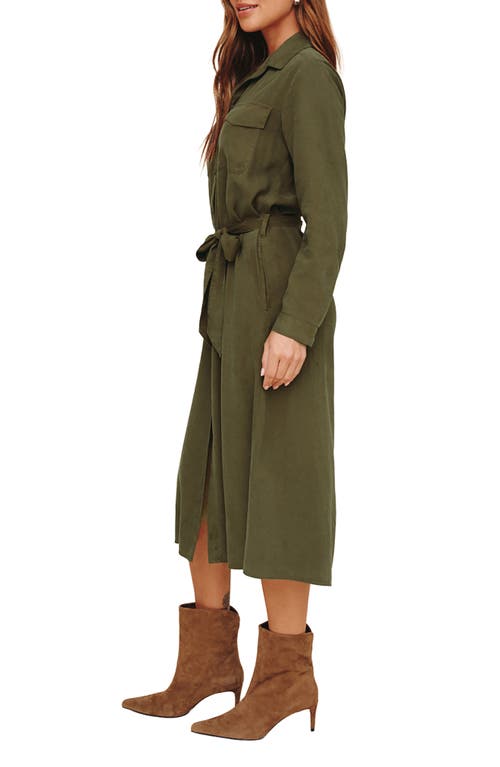 BELLA DAHL Bella Dahl Tie Waist Long Sleeve Midi Shirtdress